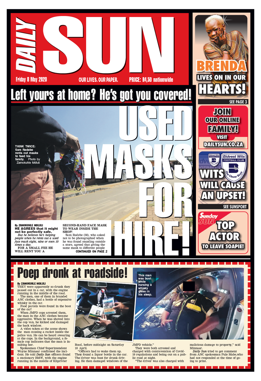 TODAY'S FRONT PAGE! | Daily Sun