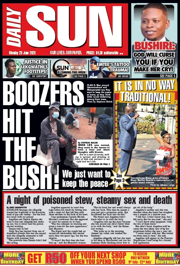 TODAY'S FRONT PAGE! | Daily Sun
