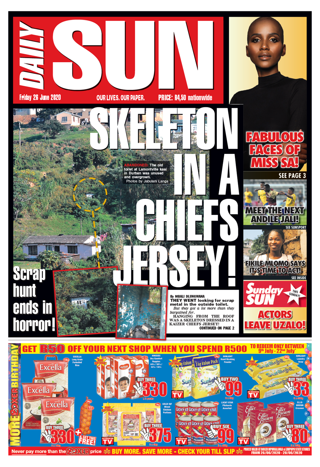 TODAY'S FRONT PAGE! | Daily Sun