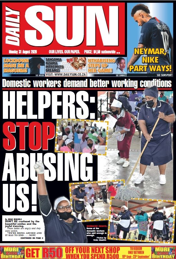 TODAY'S FRONT PAGE! | Daily Sun