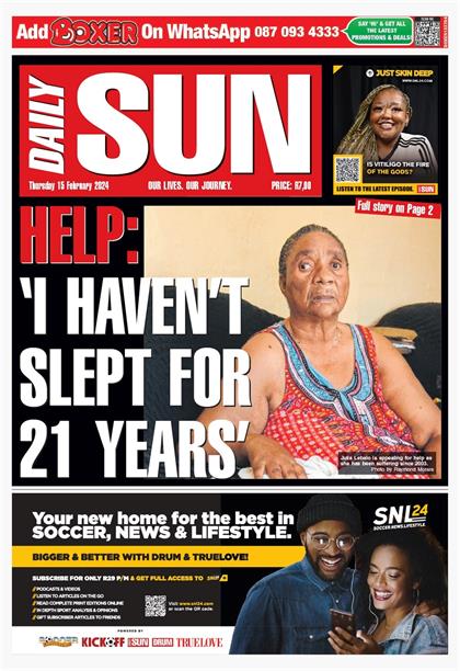 Today's front page! | Daily Sun