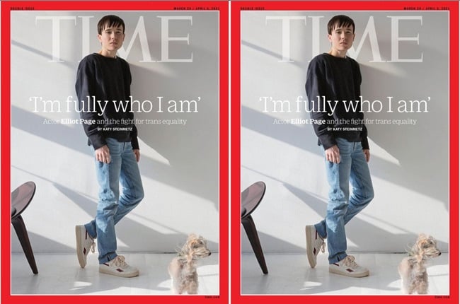 Elliot Page becomes the first trans man to appear on the cover of TIME ...