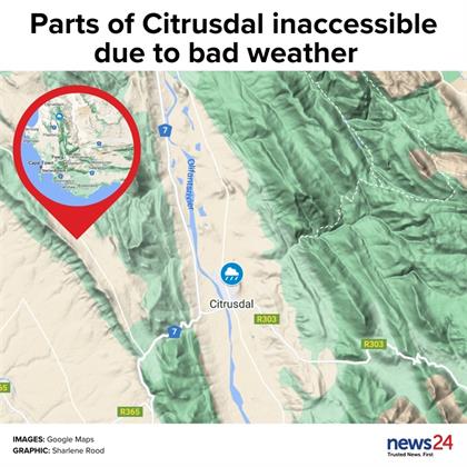 Citrusdal: Scores of residents evacuated as heavy rainfall, strong ...