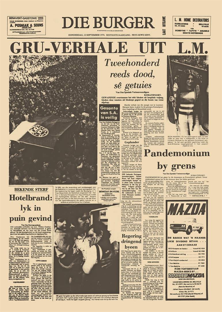 50 Jaar gelede in Die Burger | 12 September 1974 | Netwerk24