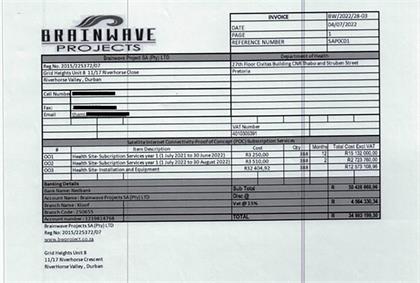 Bizarre invoice and political ties: Company scores 'irregular' R150m ...