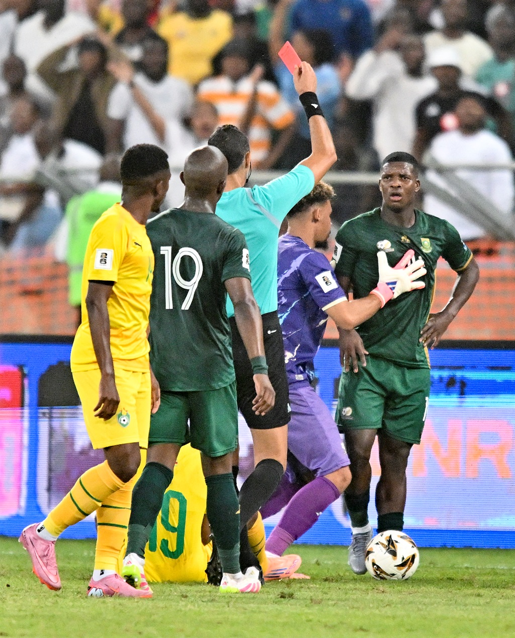 Red card chaos force Bafana into last-minute swap! | Daily Sun