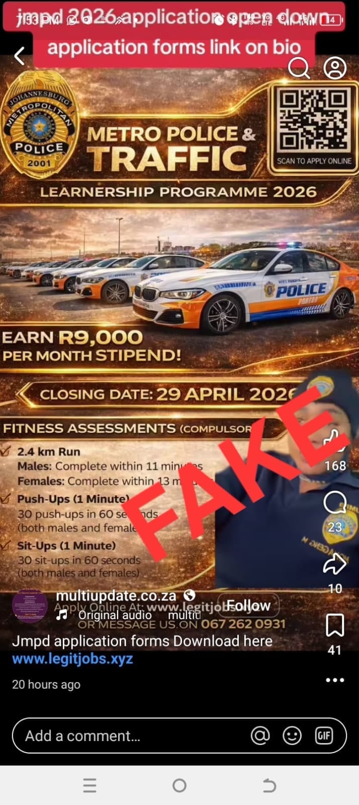 PASOP! This job advert is fake | Daily Sun