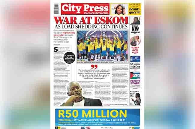 What’s in City Press: Mkhize ‘will jump’; War at Eskom; Batohi cracks ...