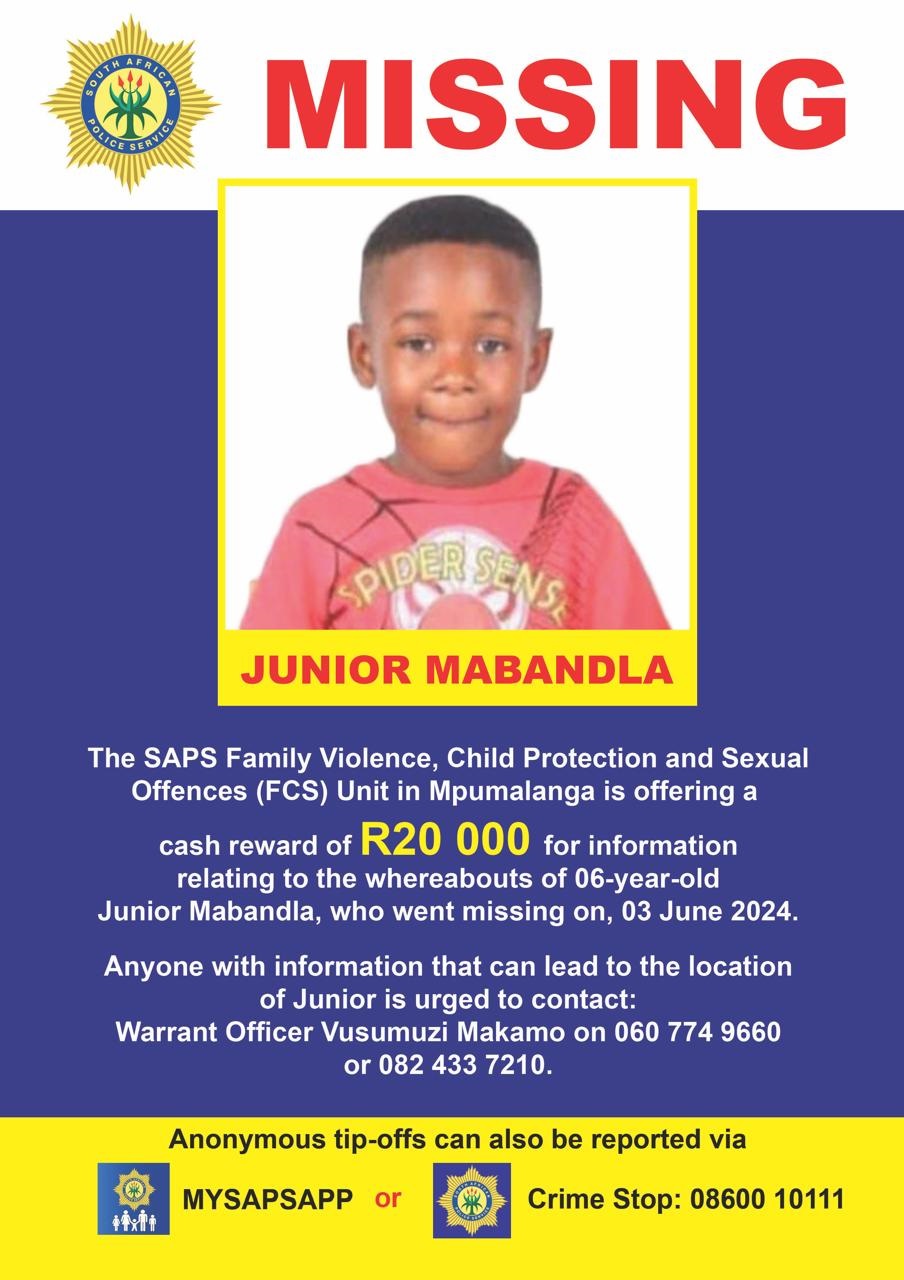 Big reward for missing Junior (6)! | Daily Sun