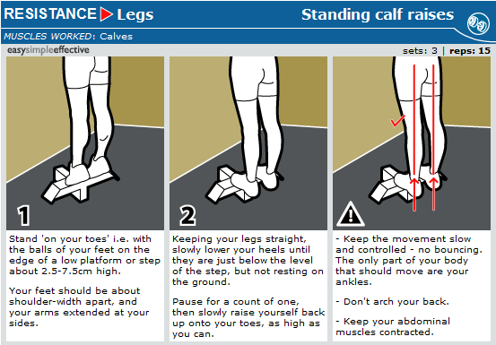 Standing Calf Raises At Home