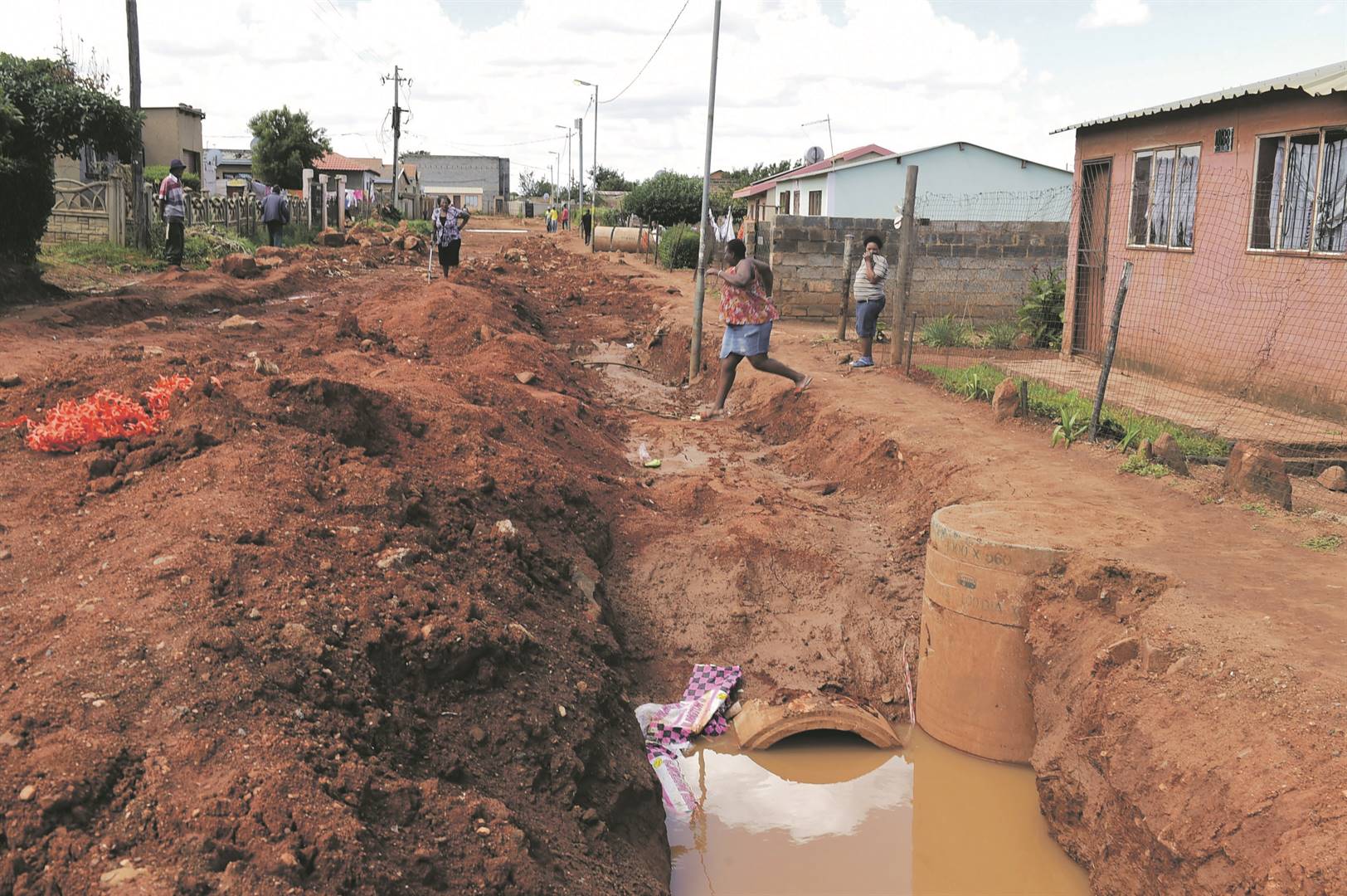 PICS: Giant trenches frustrate residents | Daily Sun
