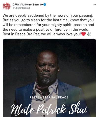 Celebrities pay tribute to seasoned actor Patrick Shai | News24