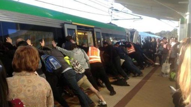 Commuters help free fellow passenger by pushing train | News24