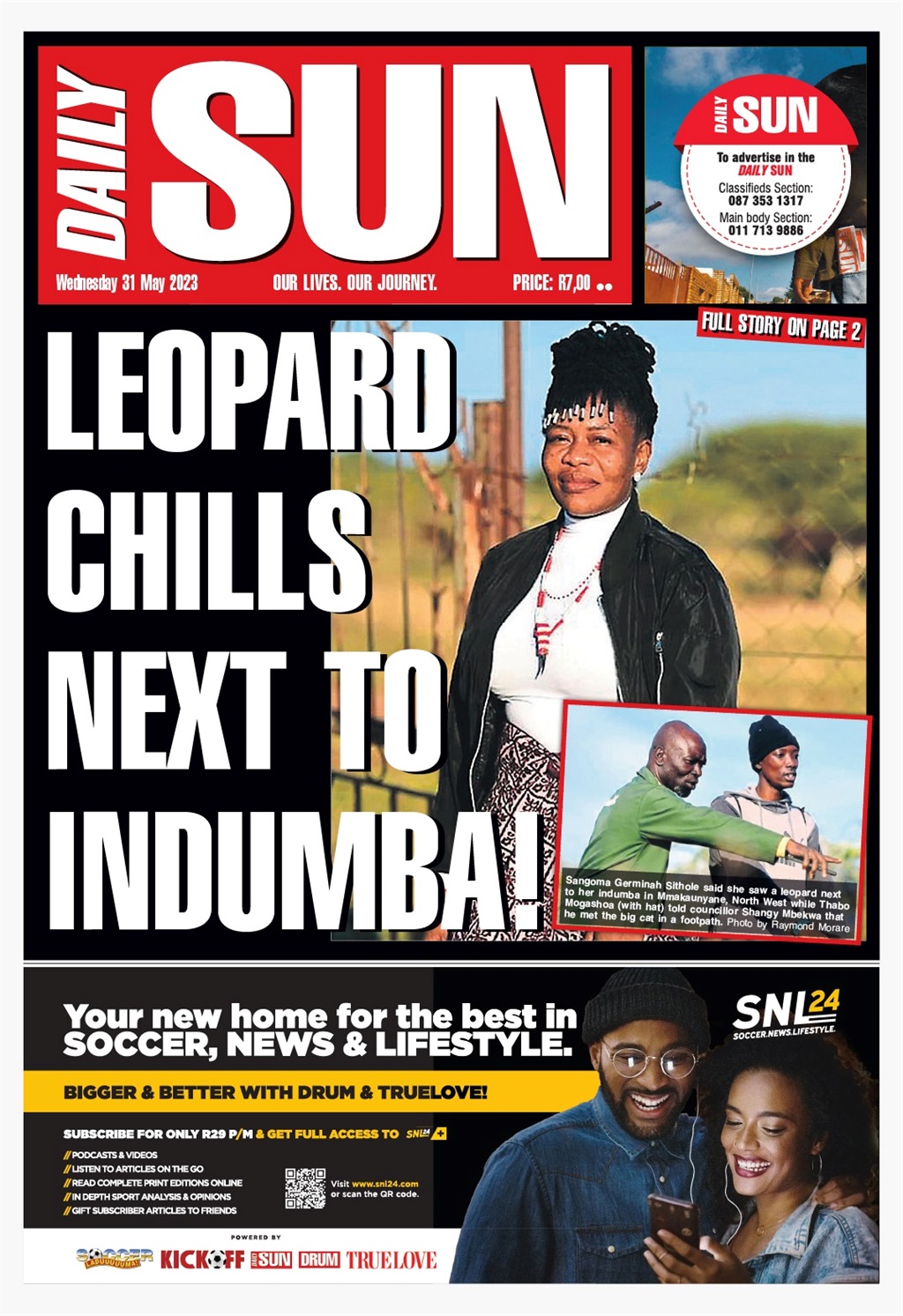 Today's front page! | Daily Sun