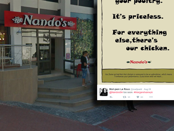 ‘Dis nie ons nie,’ sê Nando's ná advertensie wat met WhatsApp-ma spot ...
