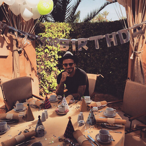 FOTO'S: David Beckham vier sy 40ste in styl | Netwerk24