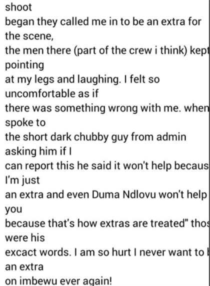 Imbewu Crew Accused Of Sexual Misconduct Daily Sun