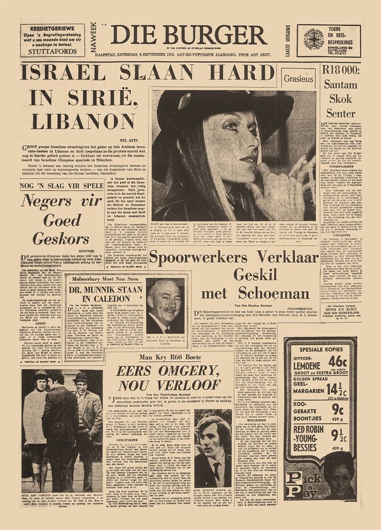 50 Jaar gelede in Die Burger | 9 September 1972 | Netwerk24