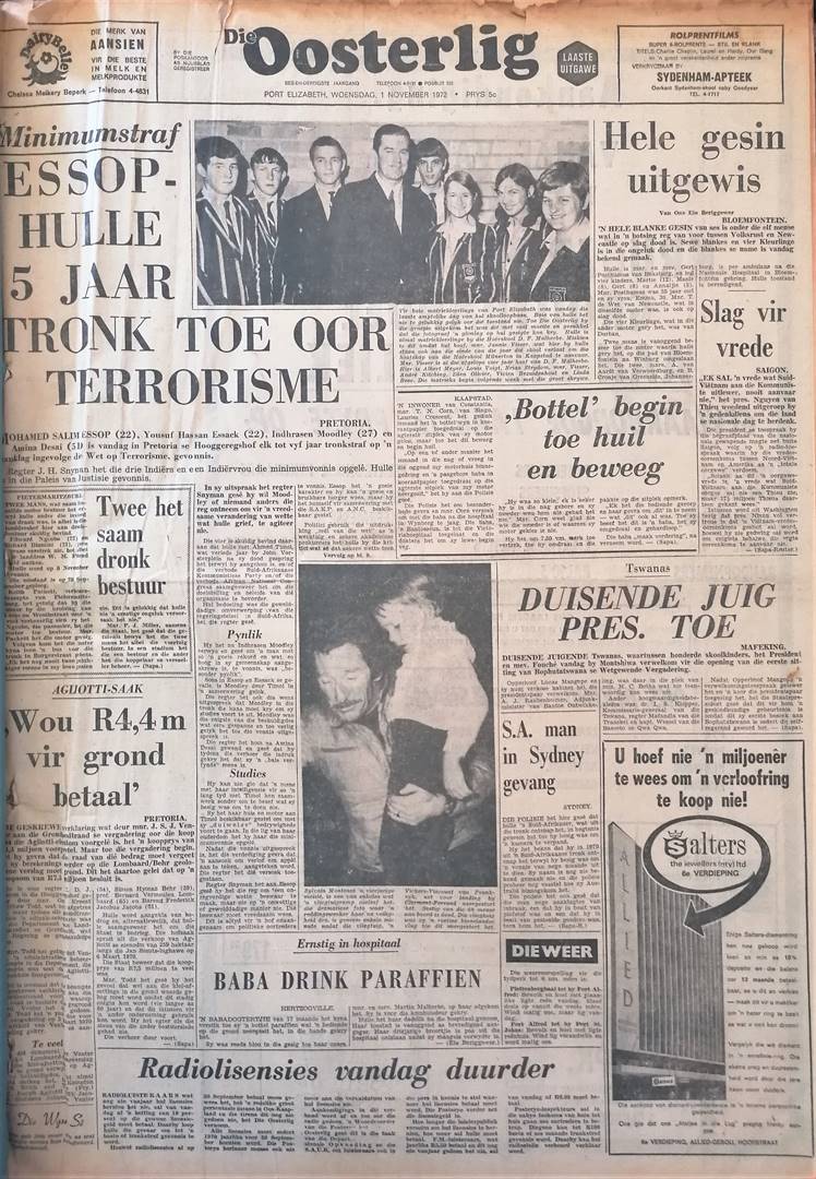 50 Jaar gelede in Die Oosterlig | 1 November 1972 | Netwerk24