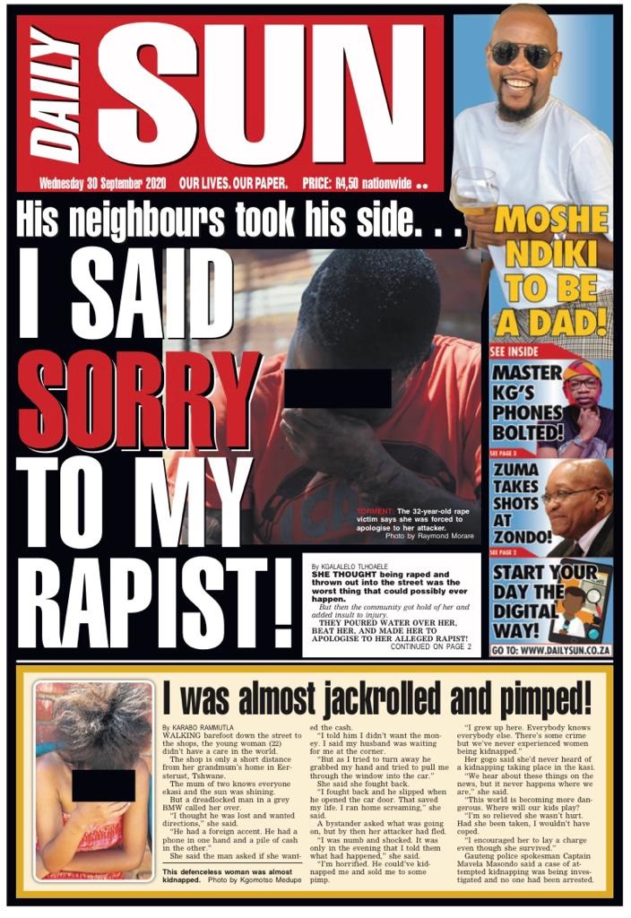TODAY'S FRONT PAGE! | Daily Sun
