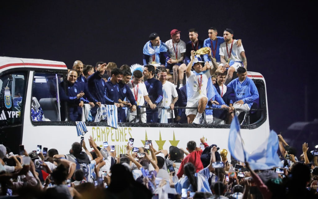 PICTURES | Absolute euphoria! World Cup winners Argentina arrive back ...