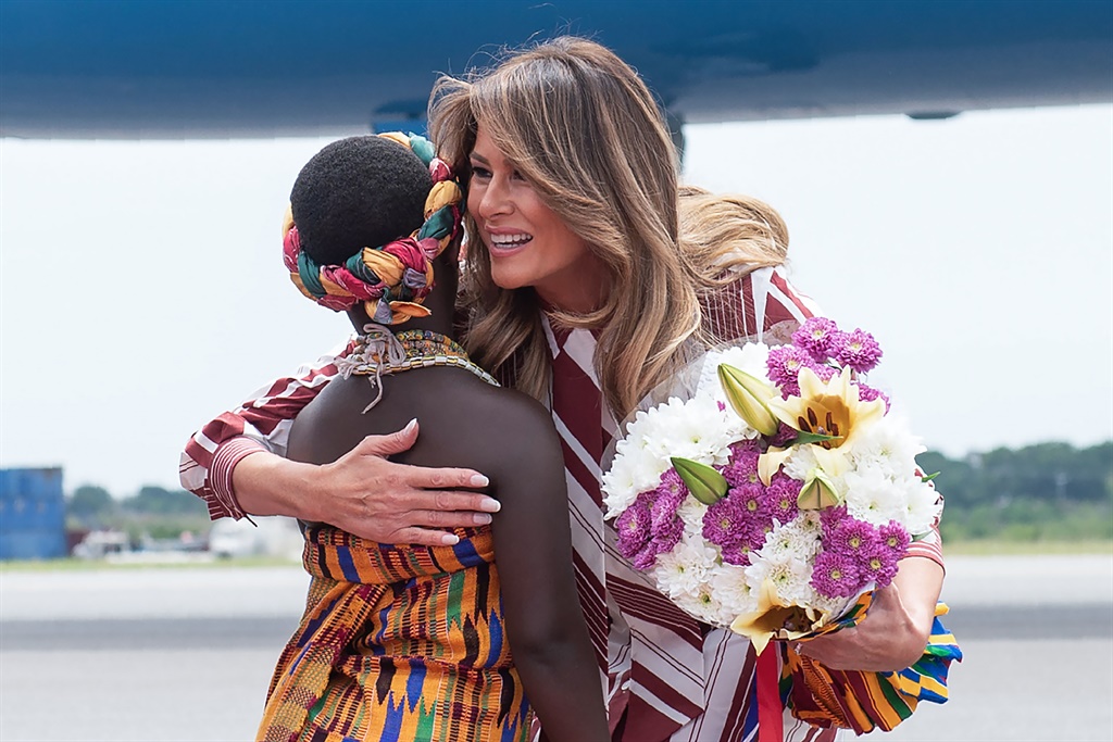 Melania Trump opens Africa tour with a wave and baby in arms | News24