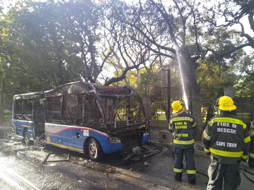 PICS: Bus set alight in protest! | Daily Sun