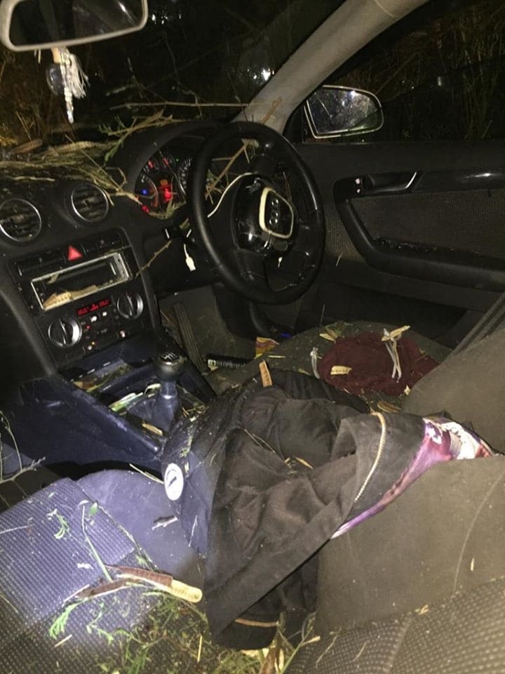 PICS: ROBBERS CRASH AUDI IN HIGH-SPEED CHASE! | Daily Sun