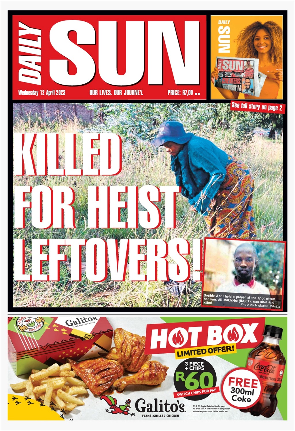Today's front page! | Daily Sun
