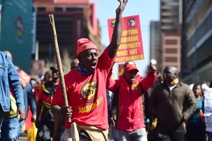 PICS: Peaceful march turns violent, ugly! | Daily Sun