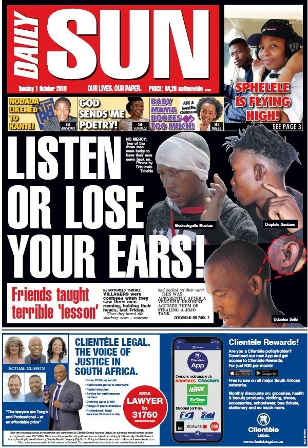 TODAY'S FRONT PAGE! | Daily Sun