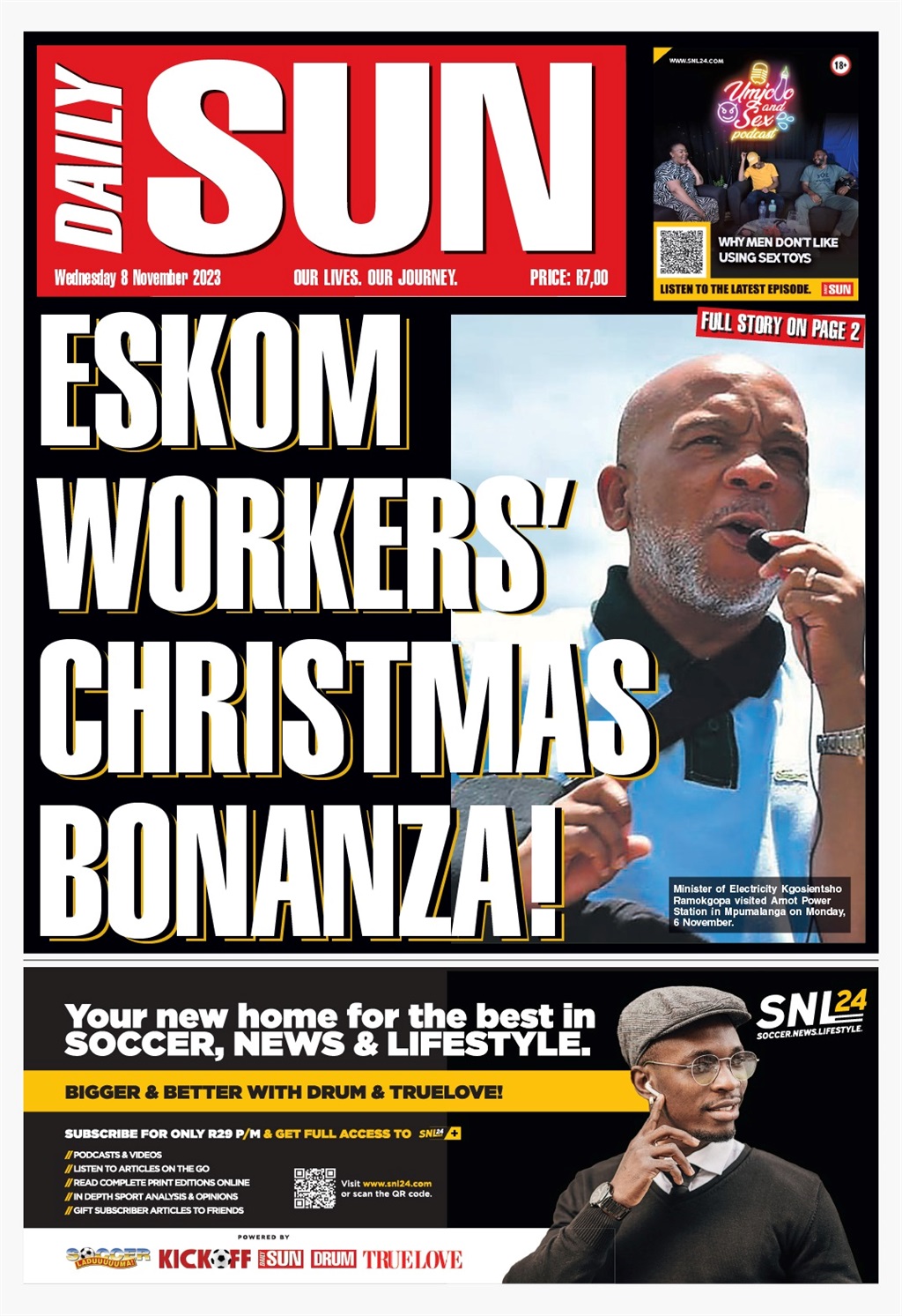 Today's front page! | Daily Sun