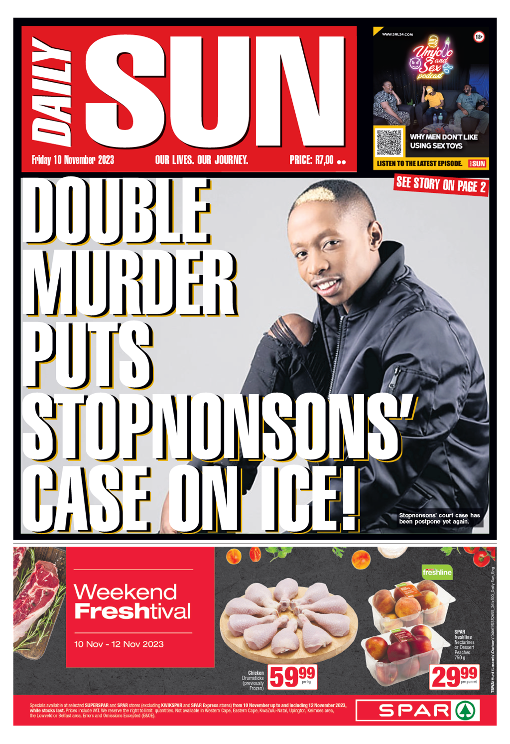 Today's front page! | Daily Sun
