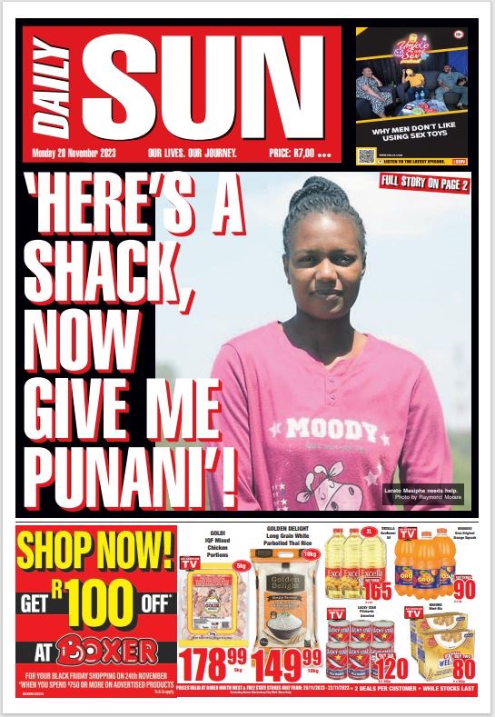 Today's front page | Daily Sun